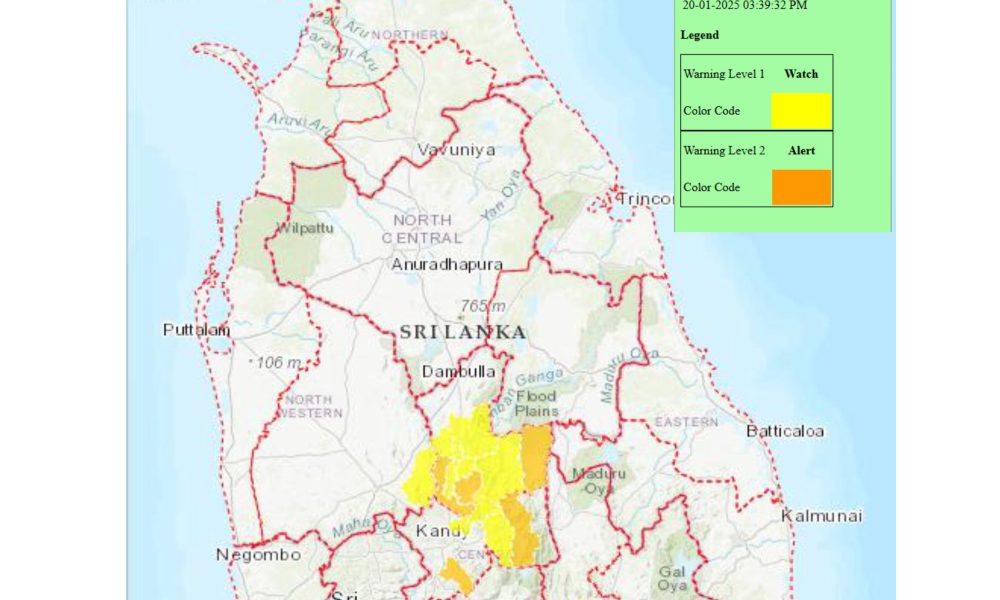 Landslide early warnings issued to Badulla , Kandy , Kurunegala , Matale – The Island