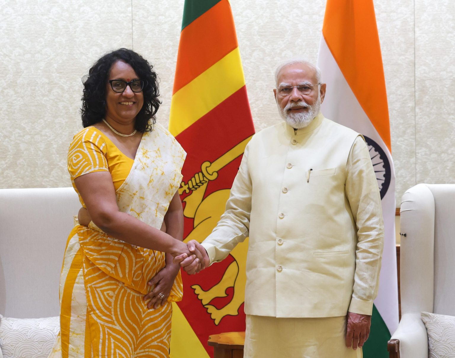 Prime Minister Dr Harini Amarasuriya meets Prime Minister of India Shri Narendra Modi in New ...