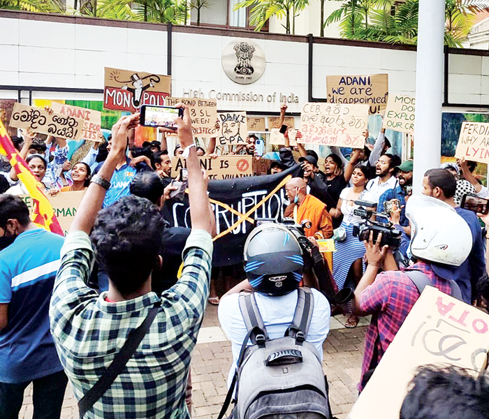 Indian FDI: Galle Face protesters move against Modi-backed Adani ...