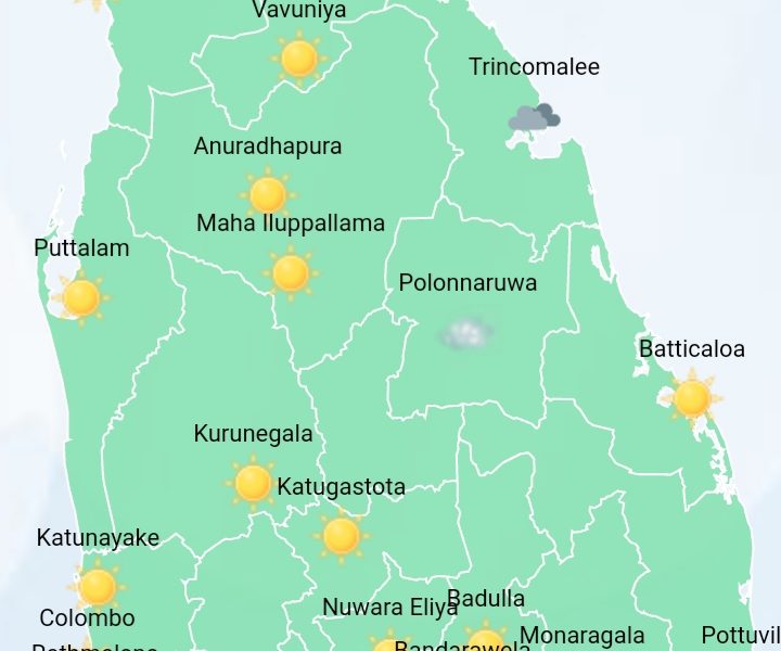 Showers or thundershowers in Western, Sabaragamuwa and North-Western ...