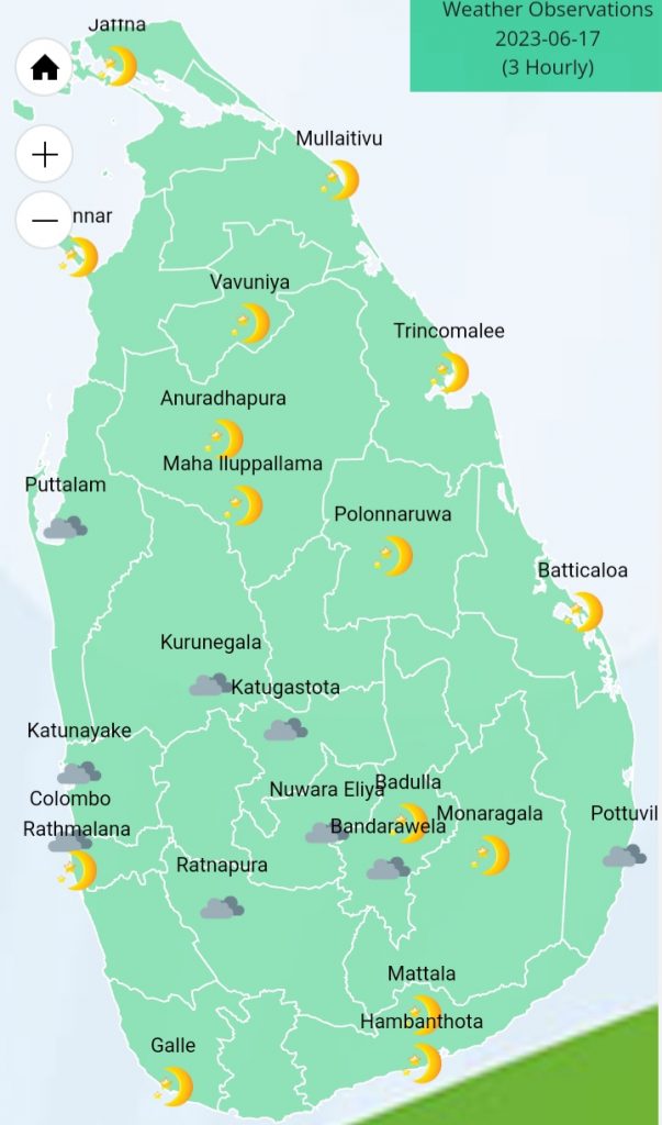 Cloudy skies in Northern and Eastern provinces showers in several ...