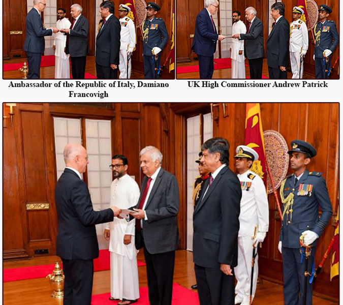 Newly appointed diplomatic envoys present credentials to President ...