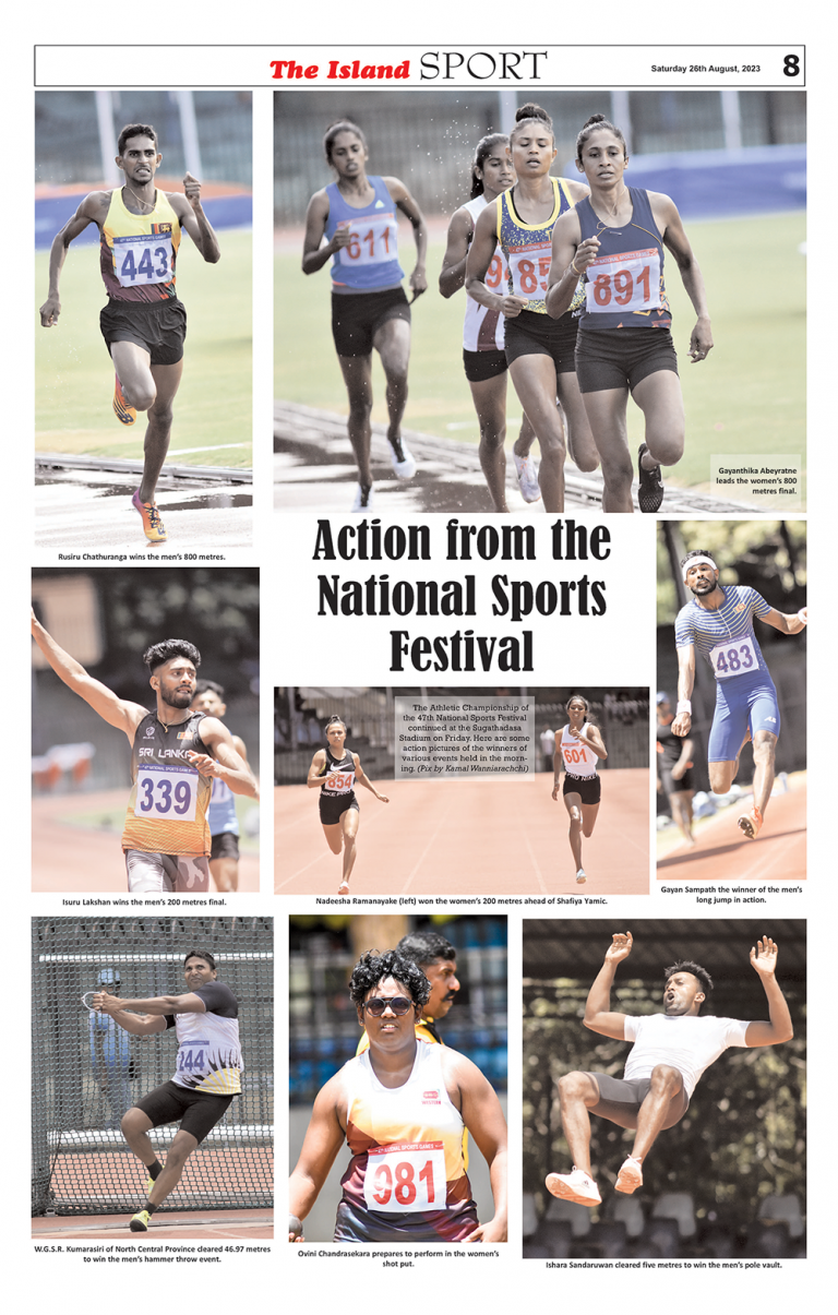 Action from the National Sports Festival – The Island