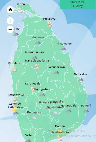 Showery weather condition is expected to enhance over most places of ...