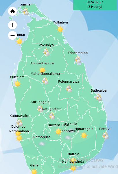 Showers predicted in several provinces – The Island