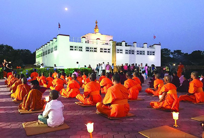 First-ever all-night Dhamma sermon at Lumbini – The Island