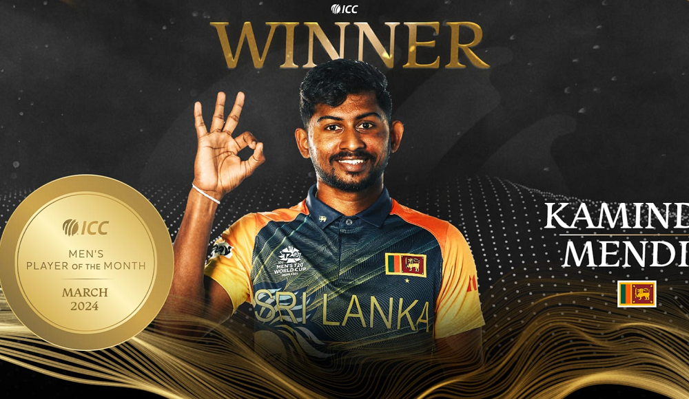 Kamindu Mendis named ICC Men’s player of the month for March 2024 – The ...