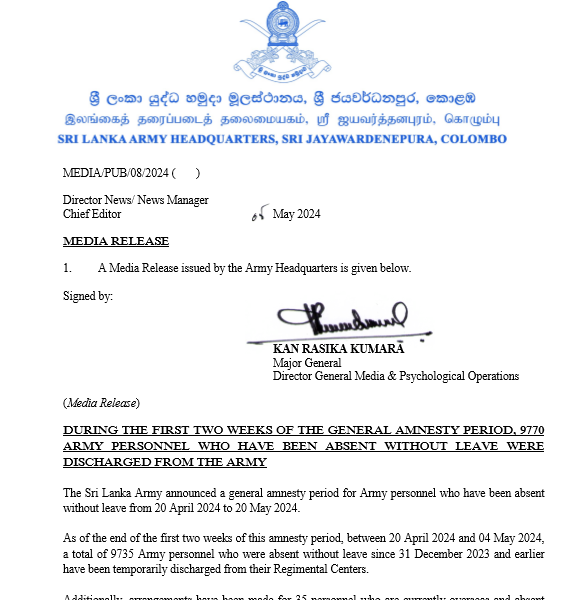 9770 personnel AWOL discharged from Army – The Island