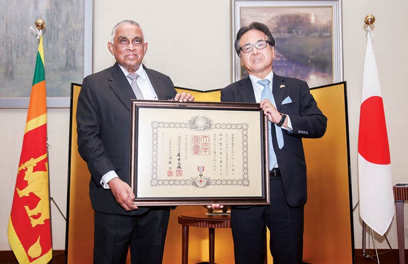Japanese Ambassador confers “The Order of the Rising Sun, Gold and ...