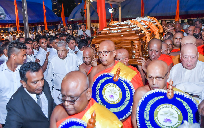 Cremation ceremony of Venerable Galaboda Gnaniessara Nayaka Thero held ...