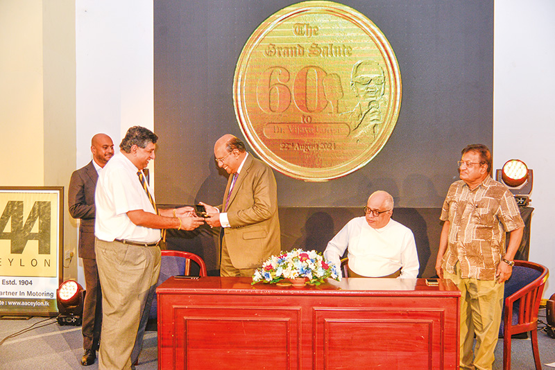 Dr. Vijaya Corea felicitated – The Island