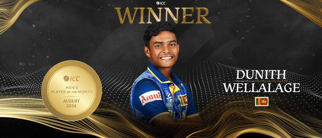 Dunith Wellalage wins the ICC Men’s Player of the Month award for ...