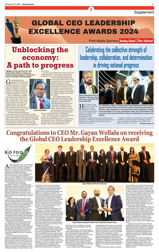 GLOBAL CEO LEADERSHIP EXCELLENCE AWARDS 2024 – The Island
