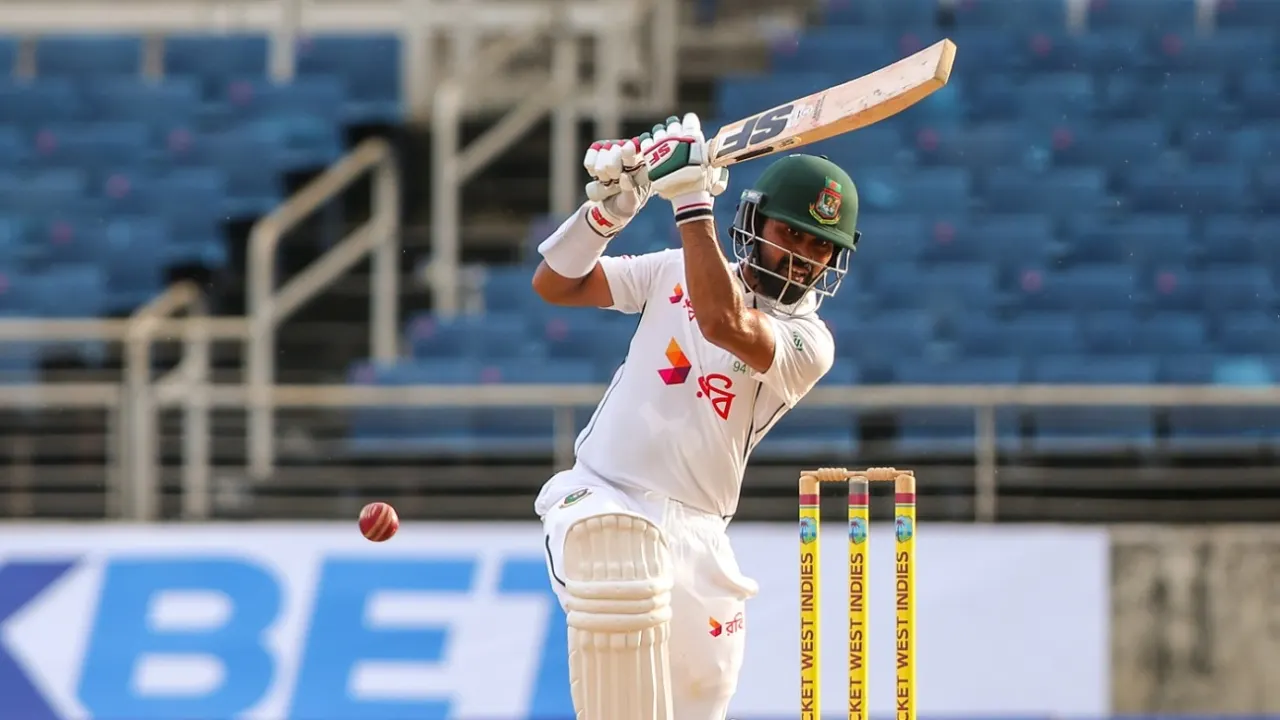 Shadman hits fifty, West Indies drop three catches on truncated day ...