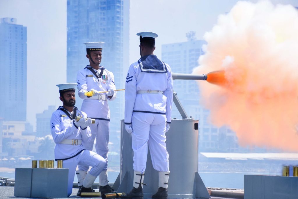 Naval gun battery honours the nation on Independence Day – The Island