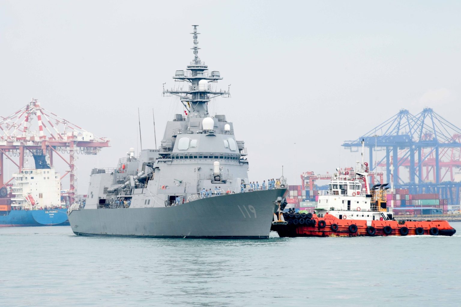 JMSDF ASAHI arrives at port of Colombo – The Island