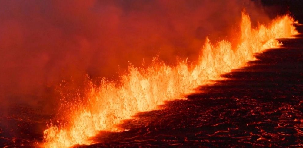 Volcano erupts in Iceland spewing lava from the ground – The Island
