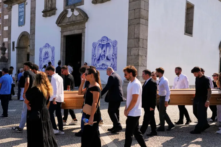 Liverpool team join family of Diogo Jota, brother for funeral in ...