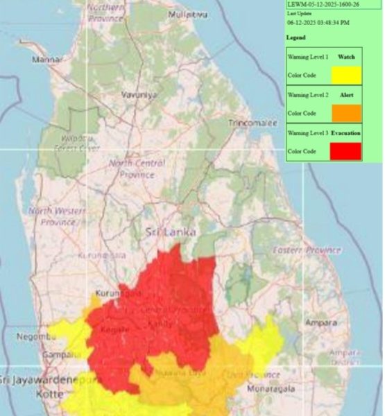Landslide RED warnings issued to the districts of Kandy, Kegalle ...