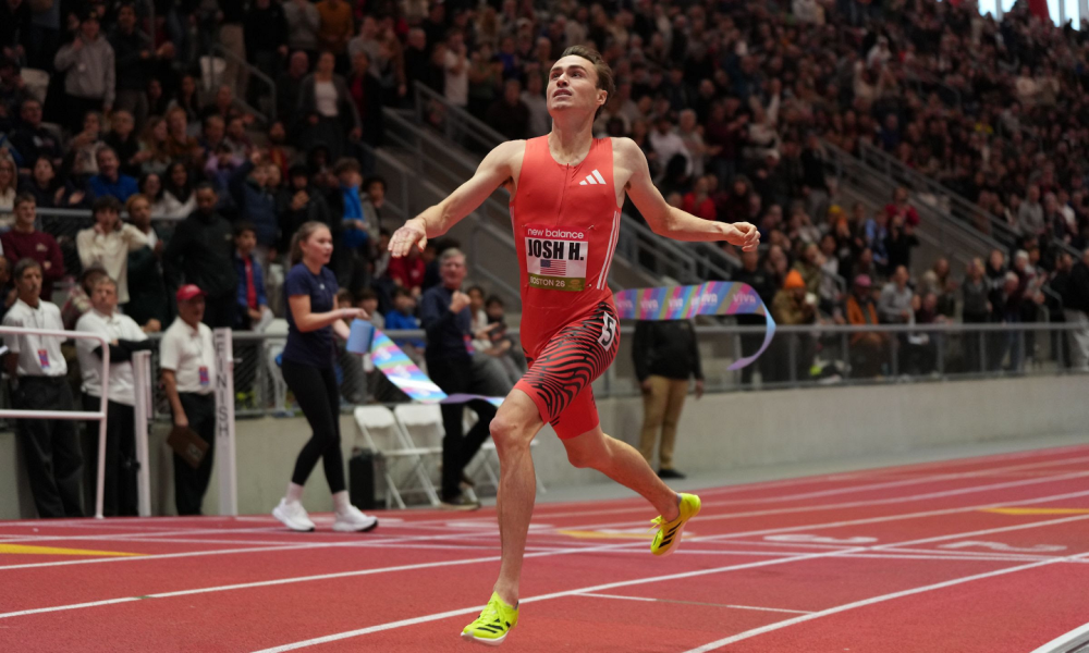 Josh Hoey breaks world 800m short track record with 1:42.50 in Boston ...
